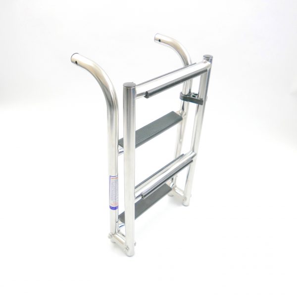 Folding Boarding Ladder, 316 Stainless Steel, 4 steps - midmarine.com